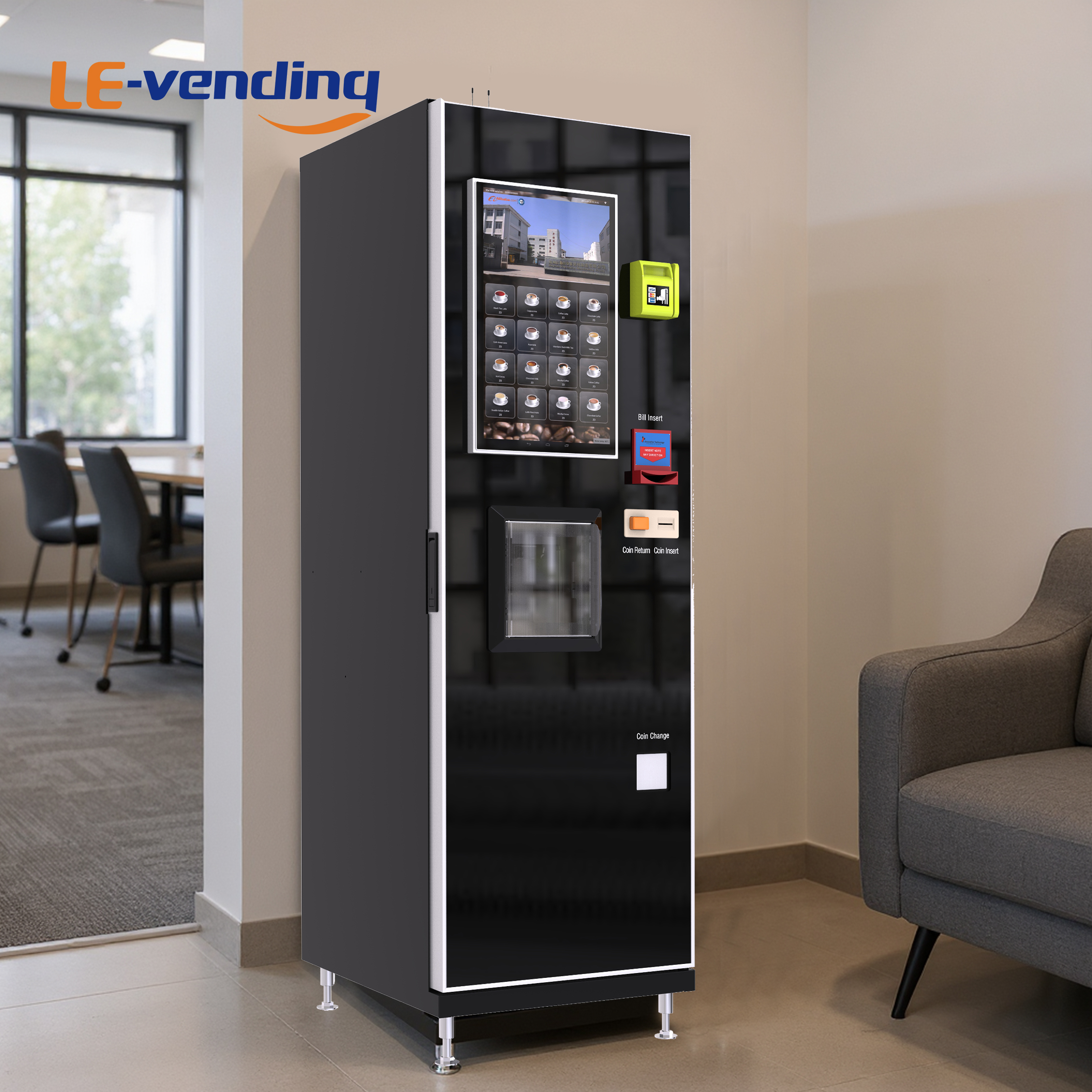 China Self-service automatic coffee machine vending coffee Manufacturer ...