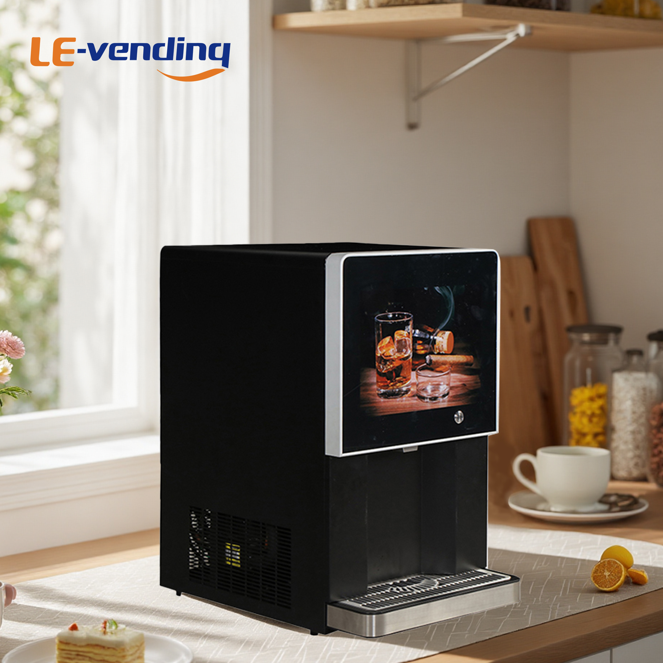 China Fully Automatic Cubic Ice Maker and Dispenser for Cafe ...